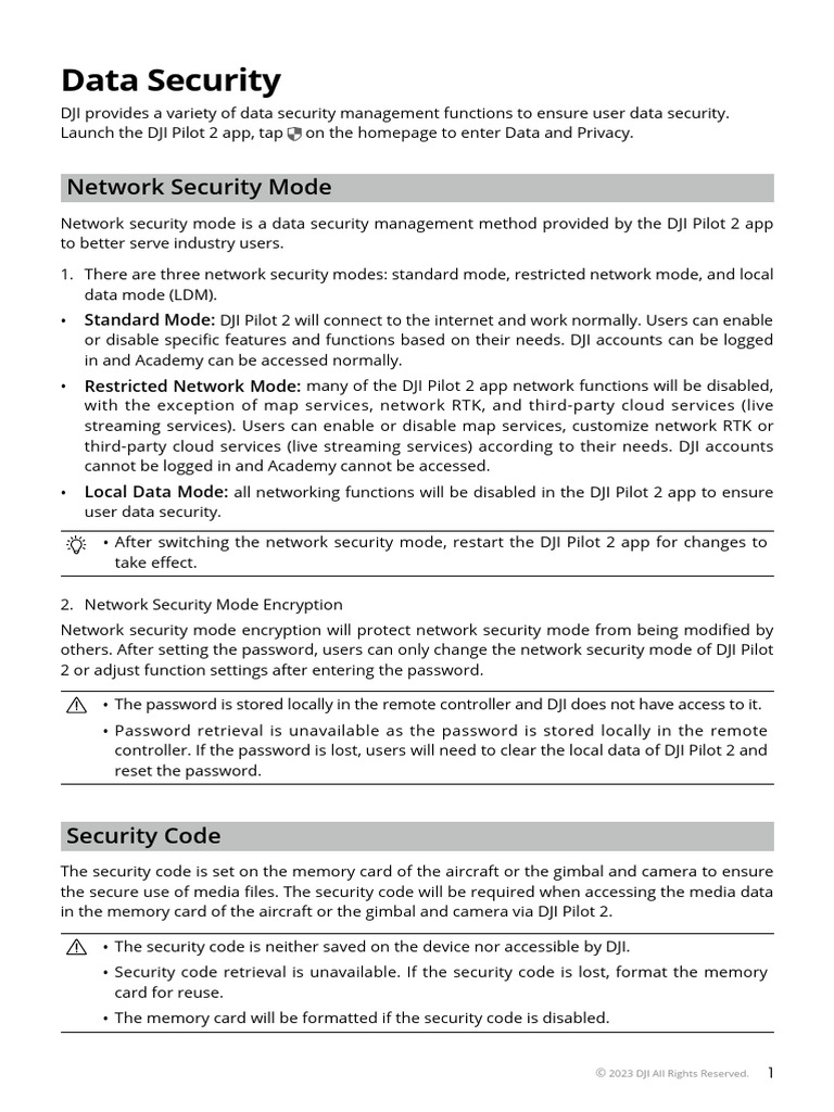 DJI Pilot 2 Data Security Guide | PDF | Computer Network | Password