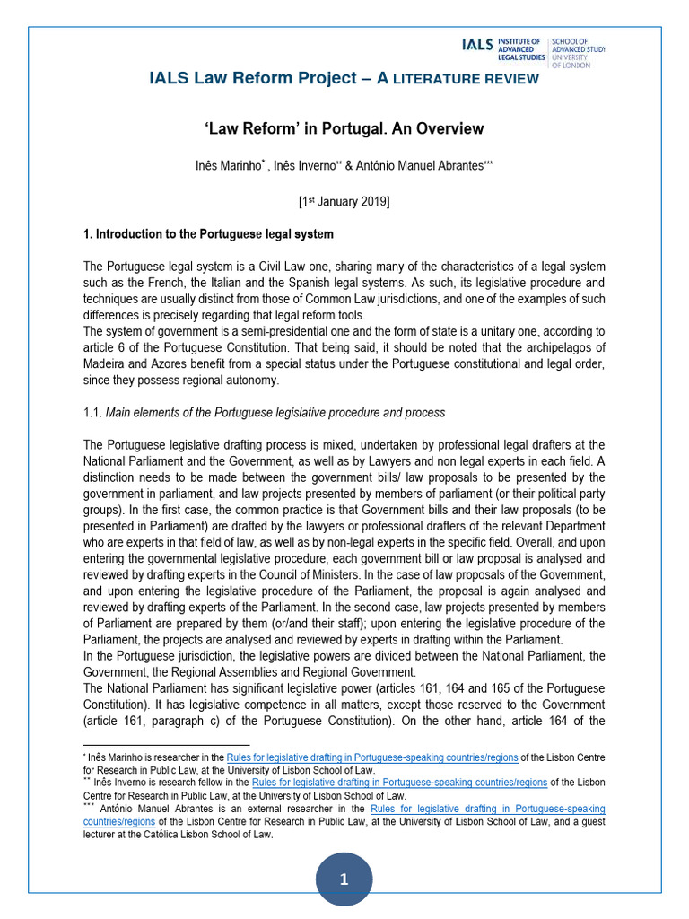 Portugal FINAL | PDF | Constitution | Parliament