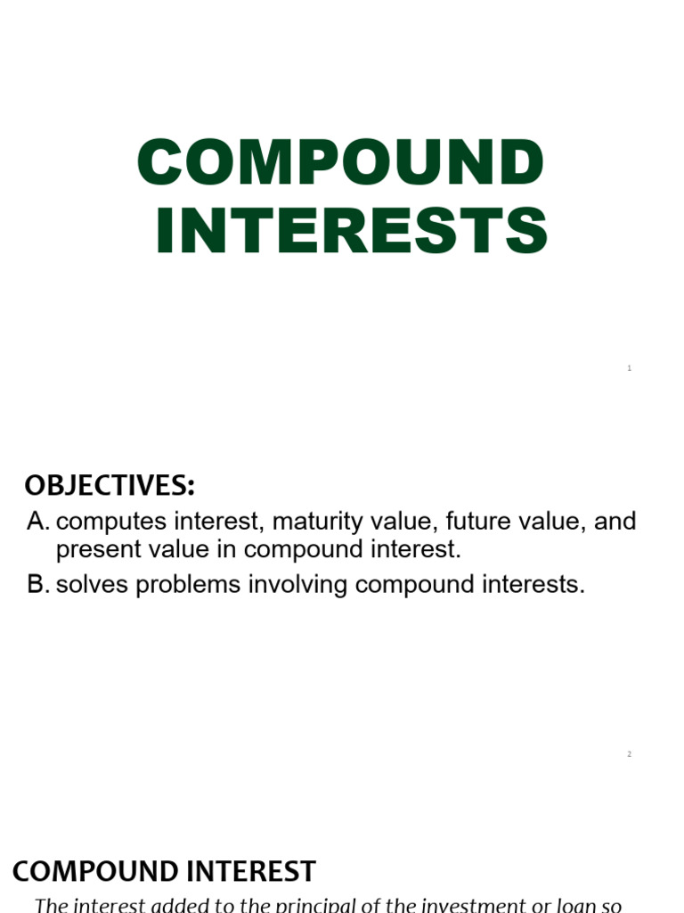 Compound Interest | PDF | Interest | Compound Interest