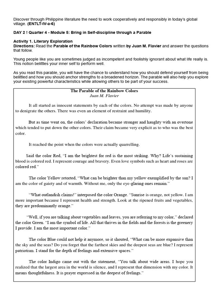 Q4 M5 G7 Activities | PDF | Pandemic