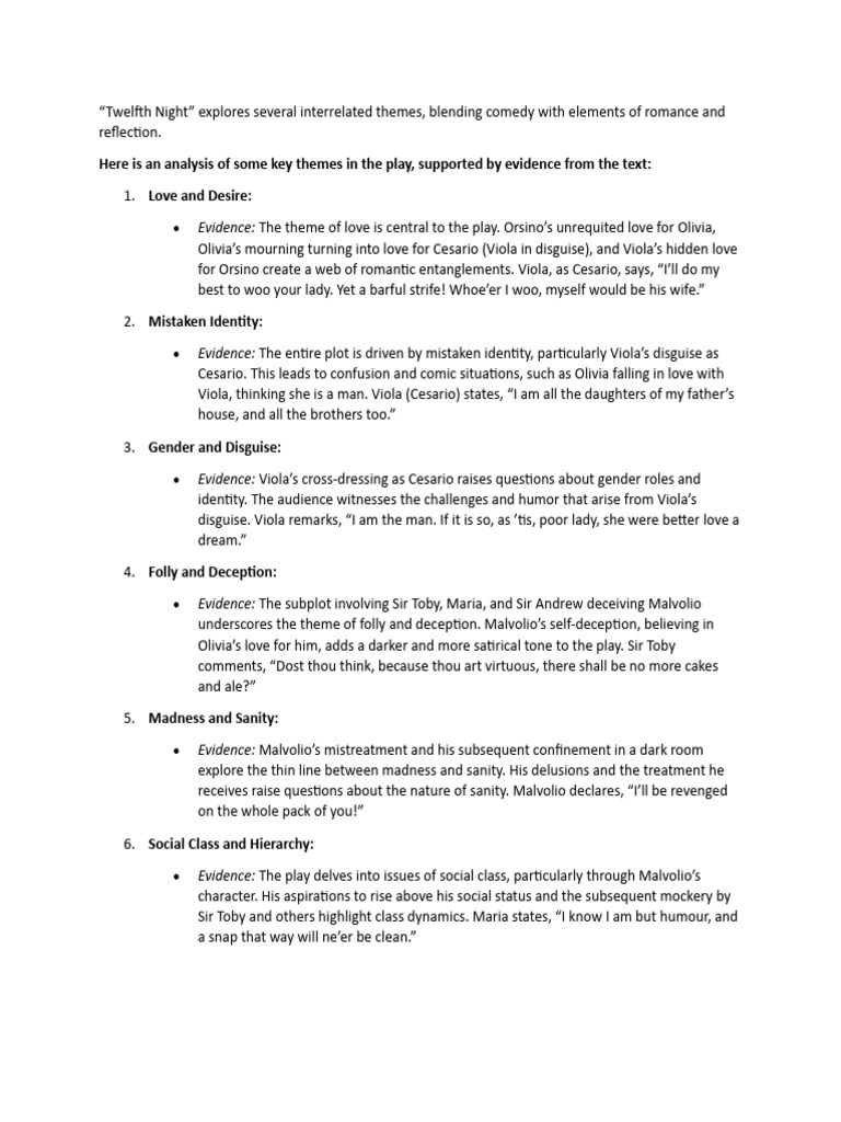 Twelfth Night | PDF | Twelfth Night