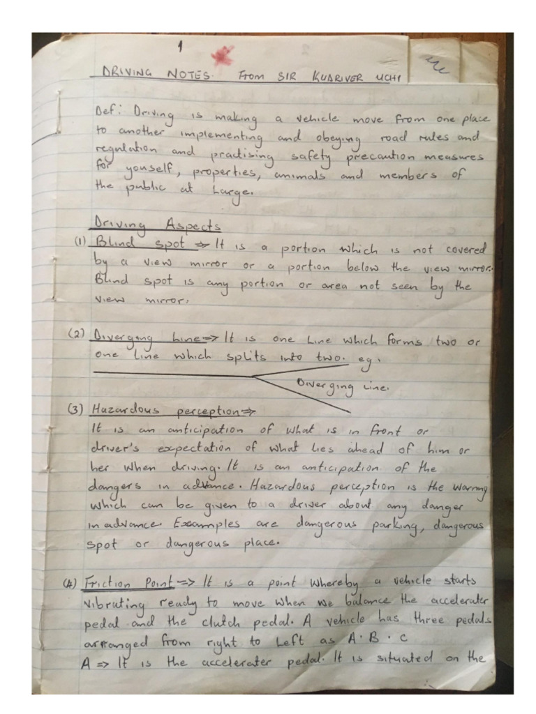 Driving Notes | PDF