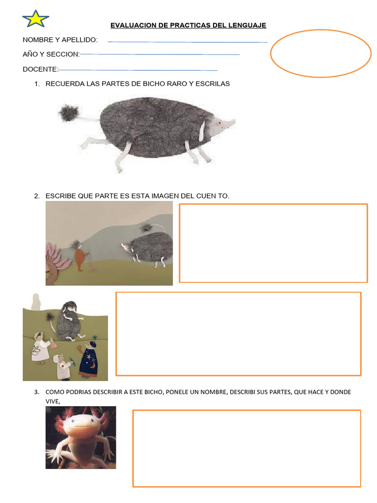 Actividades de Lenguaje: Bicho Raro | PDF