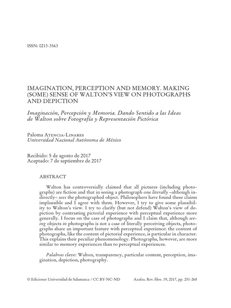 Paloma Atencia-Linares | PDF | Experience | Thought