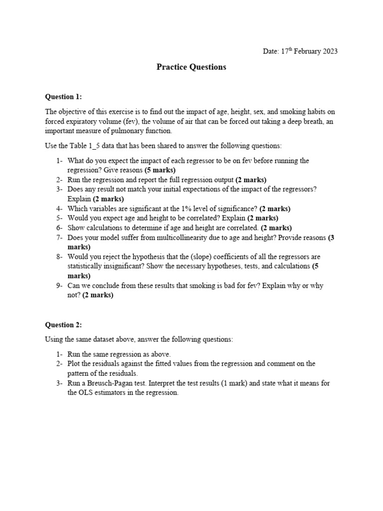 Practice Qs Multicol Hetero | PDF