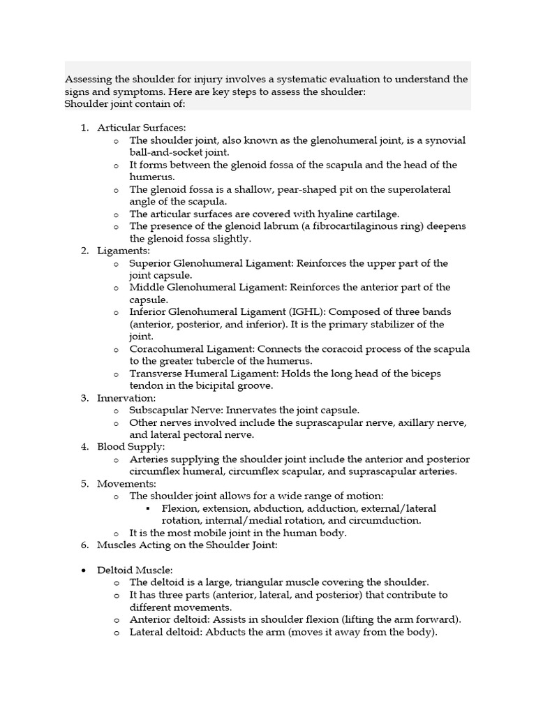 Clinical Assessment Uper Limb | PDF | Anatomical Terms Of Motion | Shoulder