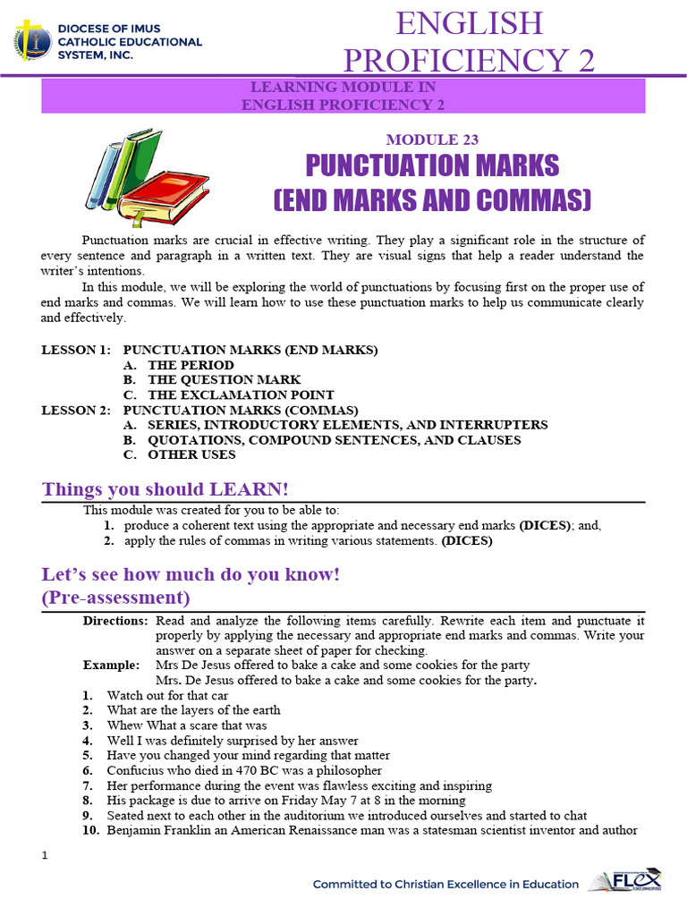 English Proficiency 2 G11 Module 23 2nd Period For Printing | PDF | Comma | Punctuation