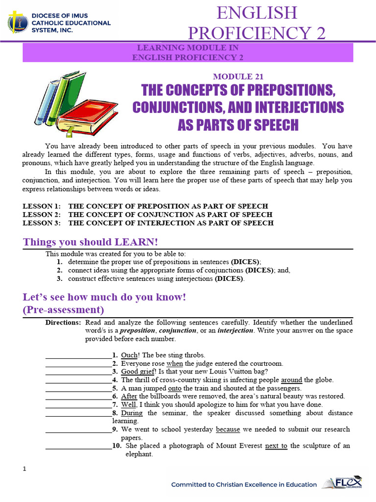 English Proficiency 2 G11 Module 21 2nd Period For Printing | PDF | Part Of Speech | Preposition ...
