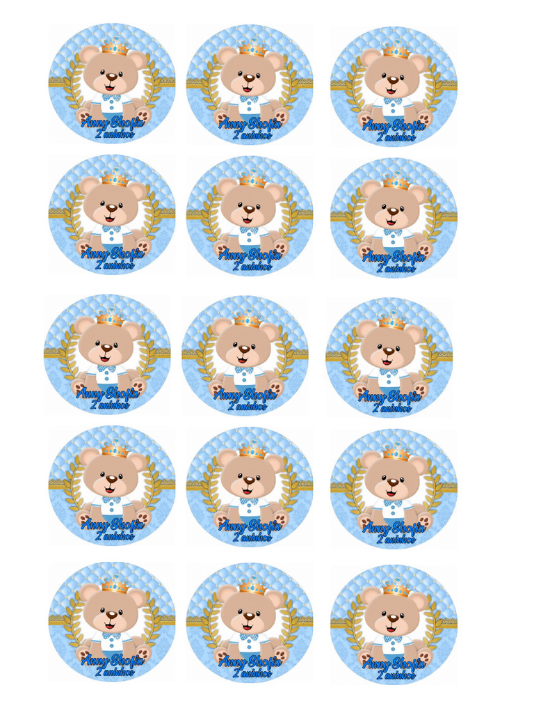 Adesivos Ursinhos Azul | PDF
