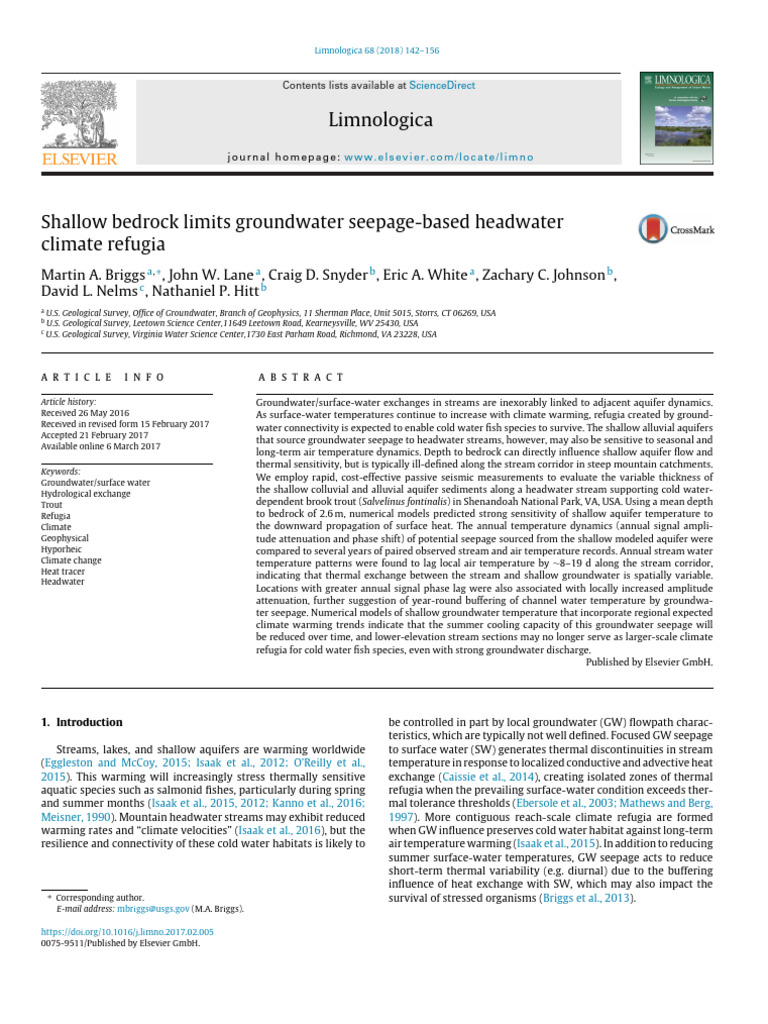Shallow Bedrock Limits Groundwater Seepage | PDF | Groundwater | Aquifer