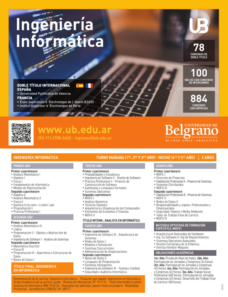 GRADO Ing Informatica Plan | PDF | Ciencias de la Computación | Software