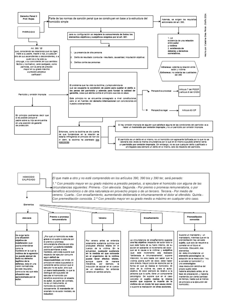 Esquema Derecho Penal II Parcial - Drawio | PDF | Homicidio | Intención (Derecho Penal)