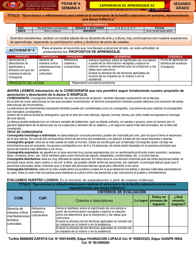Art2° Ibim 8 | PDF | Bailes | Coreografía