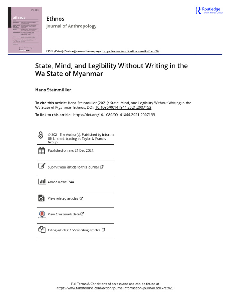 State Mind and Legibility Without Writing in The Wa State of Myanmar ...