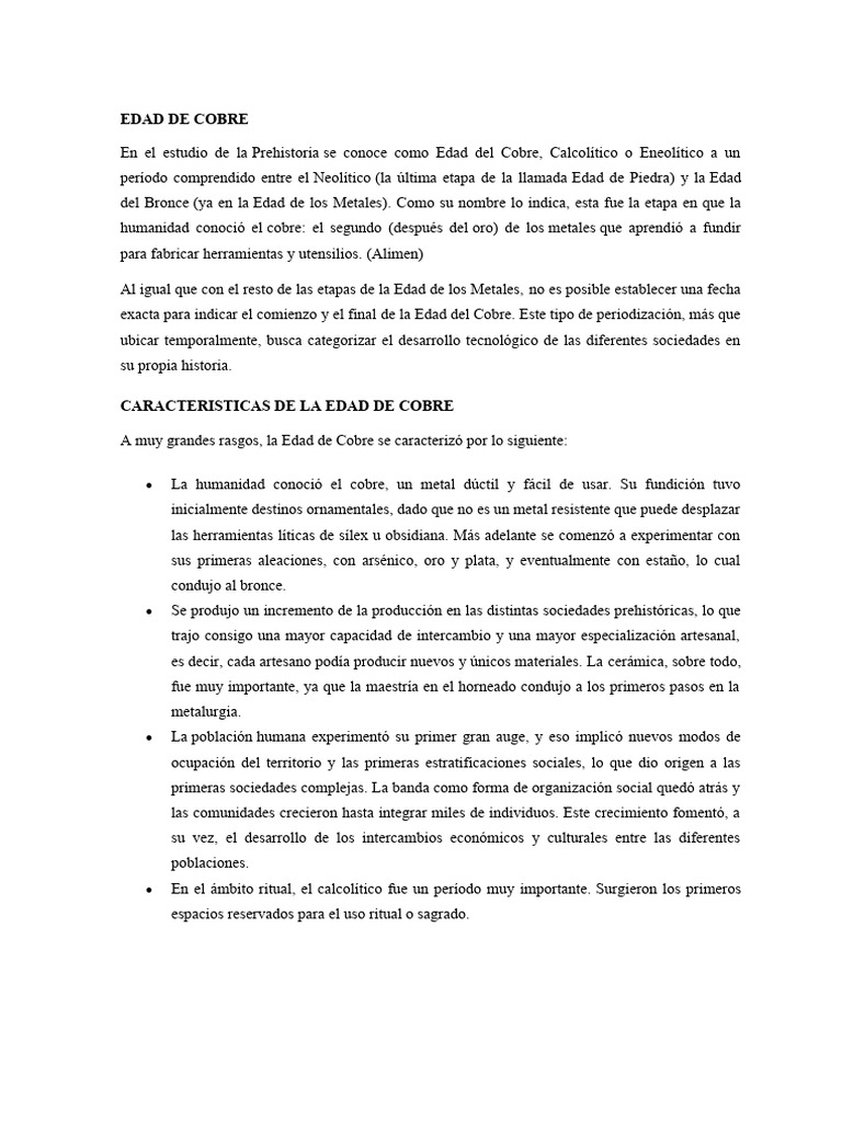 Edad De Cobre Descargar Gratis Pdf Bronce Cobre