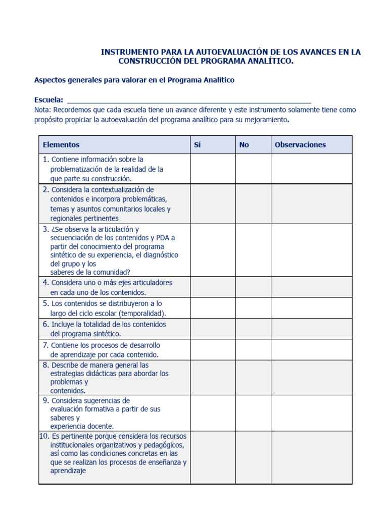 Anexo 2 - Instrumento Valoracion PA | PDF | Evaluación | Cognición