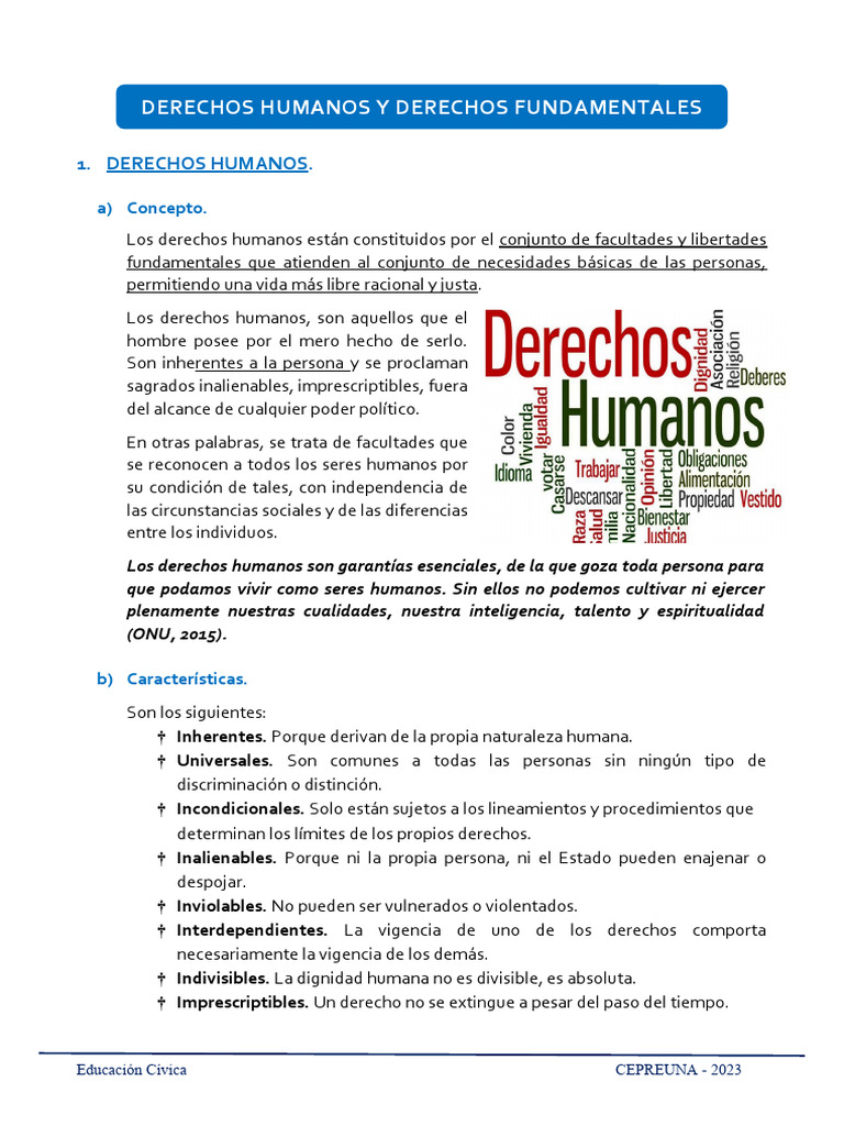 Derechos Humanos: Conceptos y Clasificación | PDF | Derechos humanos ...