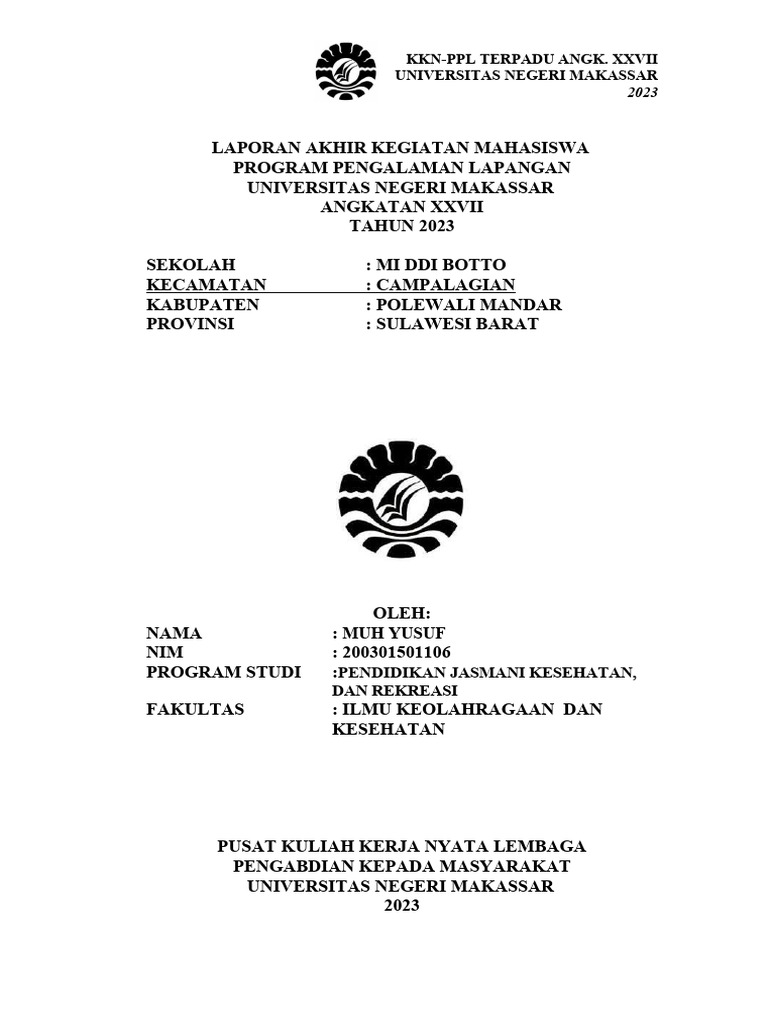 Laporan PPL Muh Yusuf | PDF