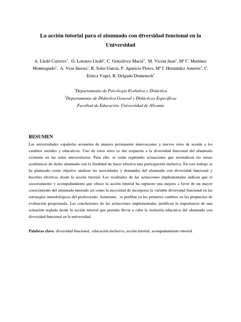 Inclusión Universitaria Diversa | PDF | Inclusión (Educación) | Maestros