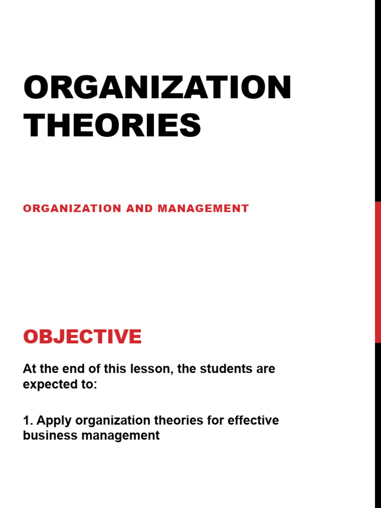 7-Organization Theories | Download Free PDF | Leadership | Social ...