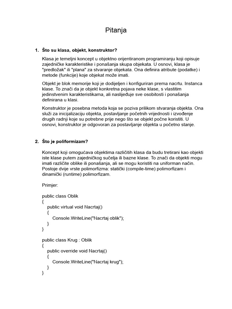 Pitanja Bakunić | PDF