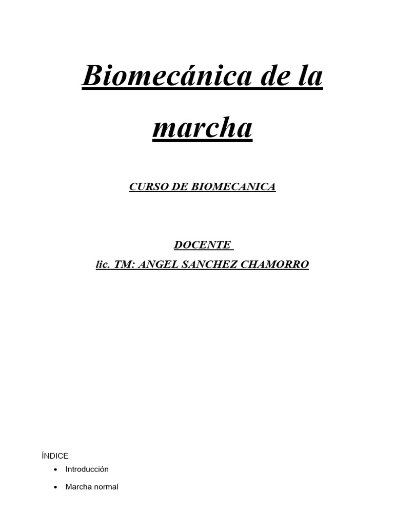 Biomecánica de La Marcha | PDF | Pie | Rodilla