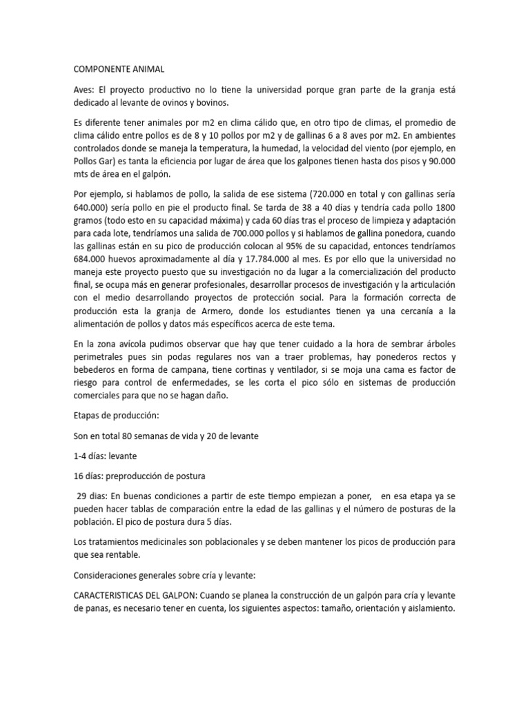 Componente Animal | PDF | Vacas | Oveja