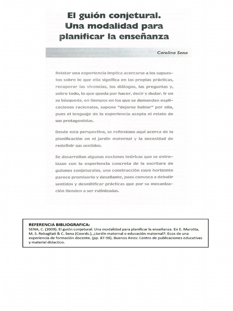 MAROTTA El Guion Conjetural (Cap 2) | PDF