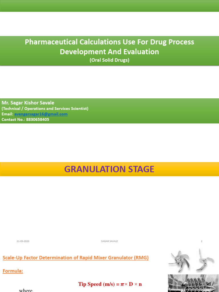 Granulation Stage | Download Free PDF | Tablet (Pharmacy ...