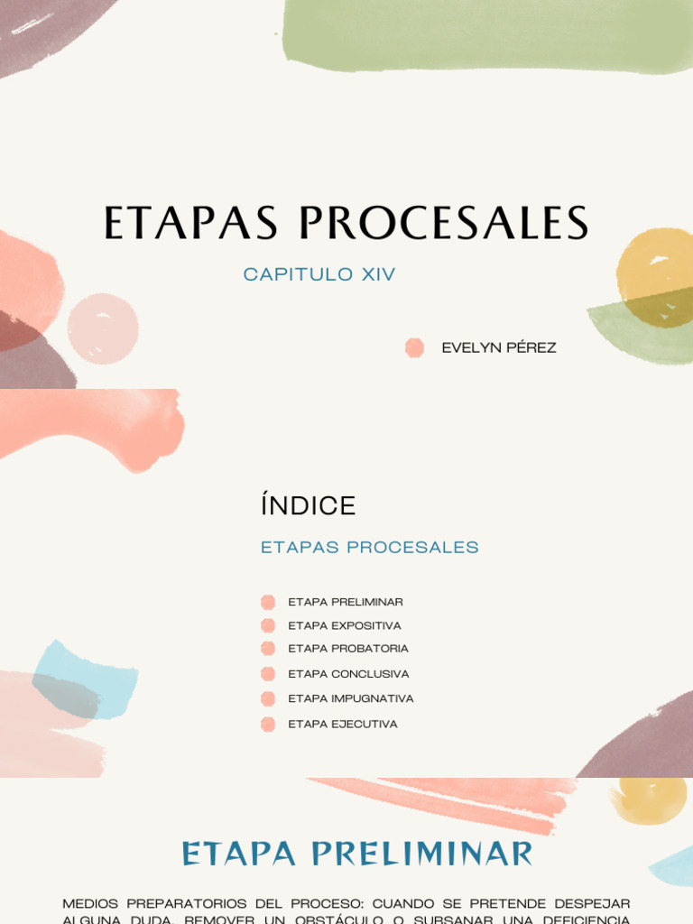 Etapas Procesales | PDF | Sentencia (ley) | Judicaturas