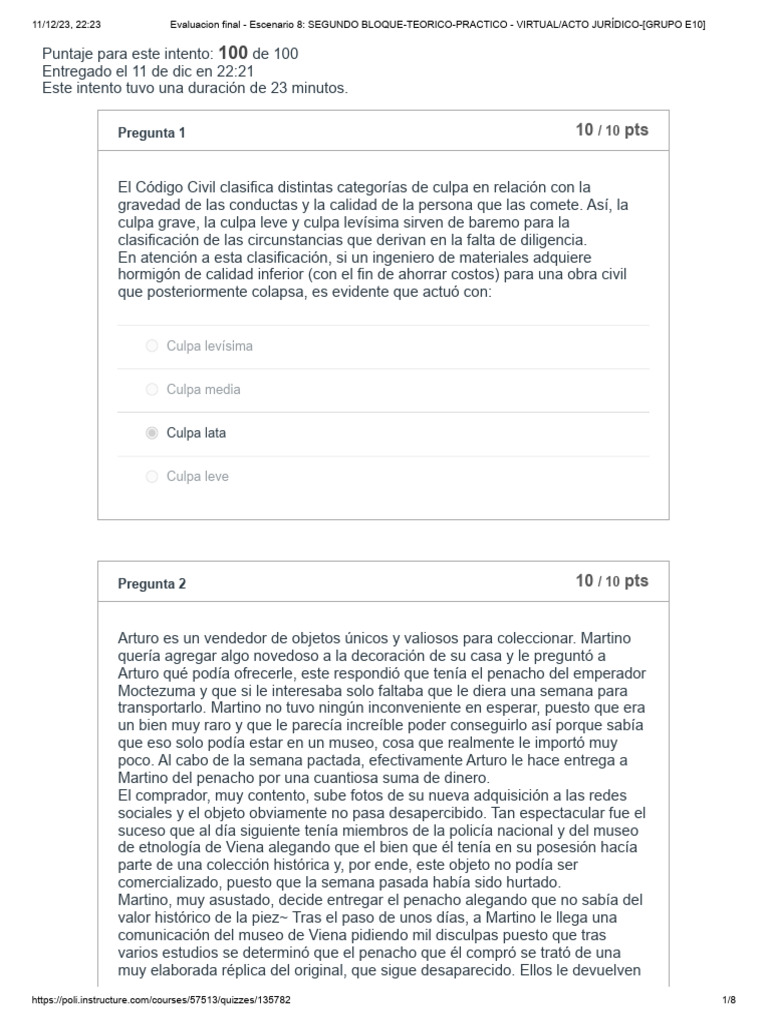 Evaluacion final - Escenario 8_ SEGUNDO BLOQUE-TEORICO-PRACTICO - VIRTUAL_ACTO JURÍDICO-[GRUPO ...