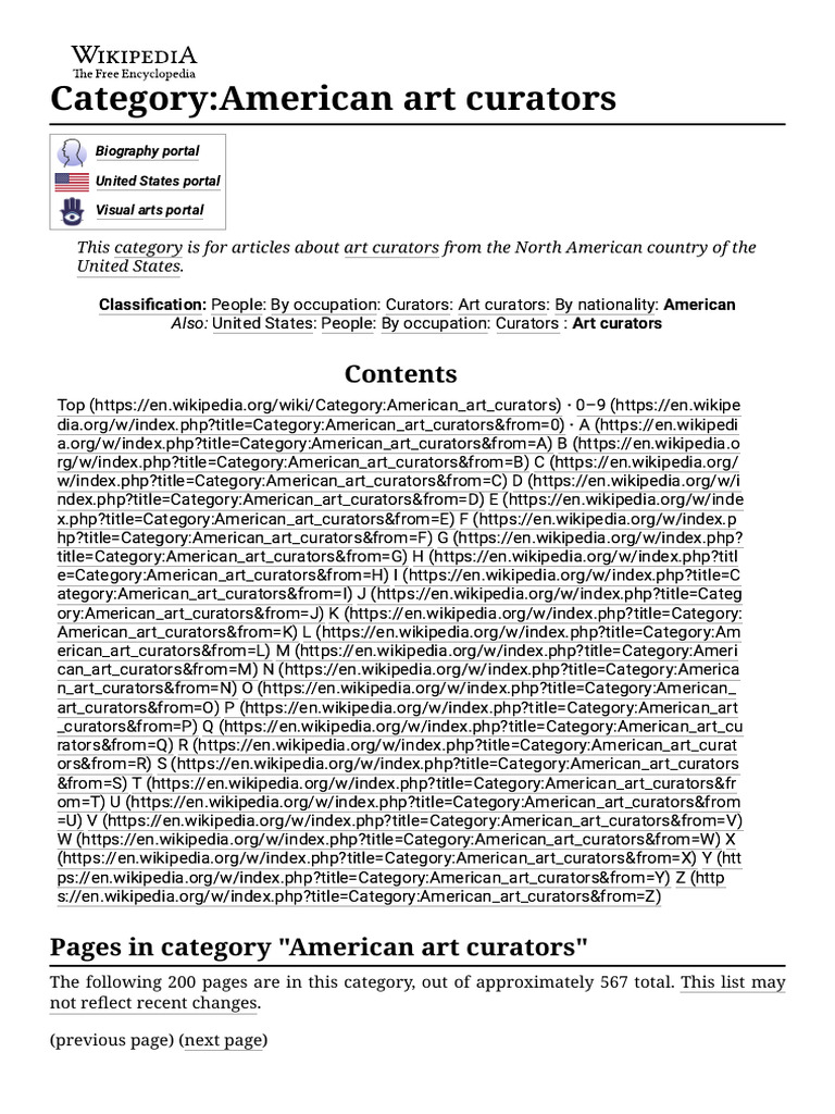 Category - American Art Curators - Wikipedia | PDF | Museology ...