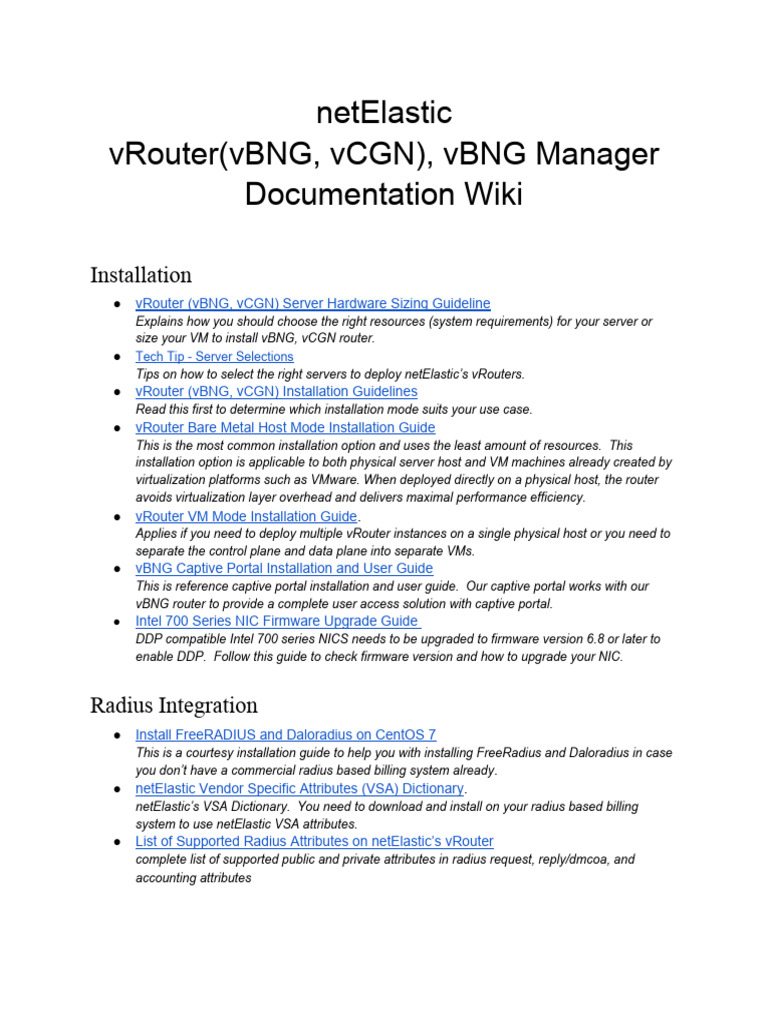 VBNG - CGNAT Router Documentation Wiki | PDF | Radius | Router (Computing)
