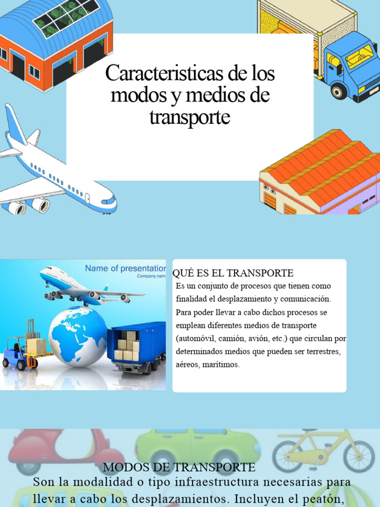 Modos y medios de transporte | PDF | Transporte | Transporte ferroviario