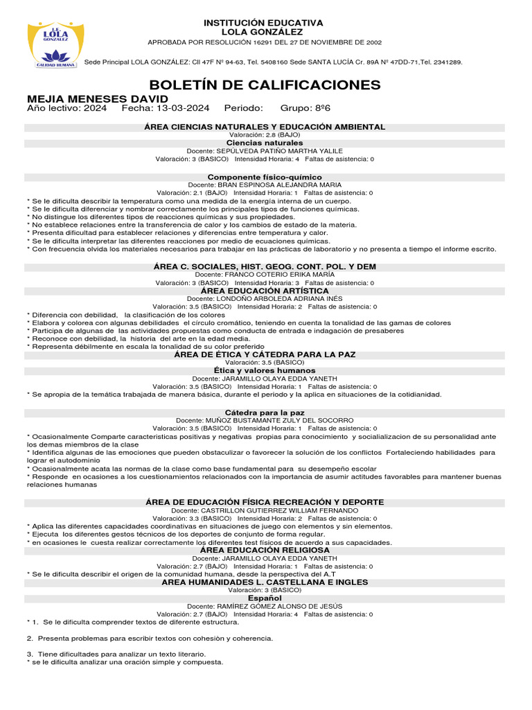 Informe Notas 1840 | PDF | Fórmula | Triángulo