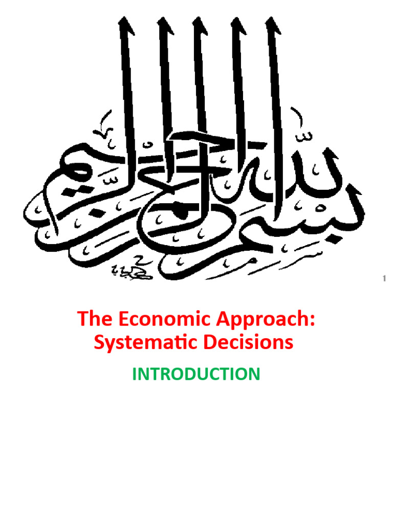 Lec 3 The Economic Approach Systematic Decisions | PDF | Psychology ...