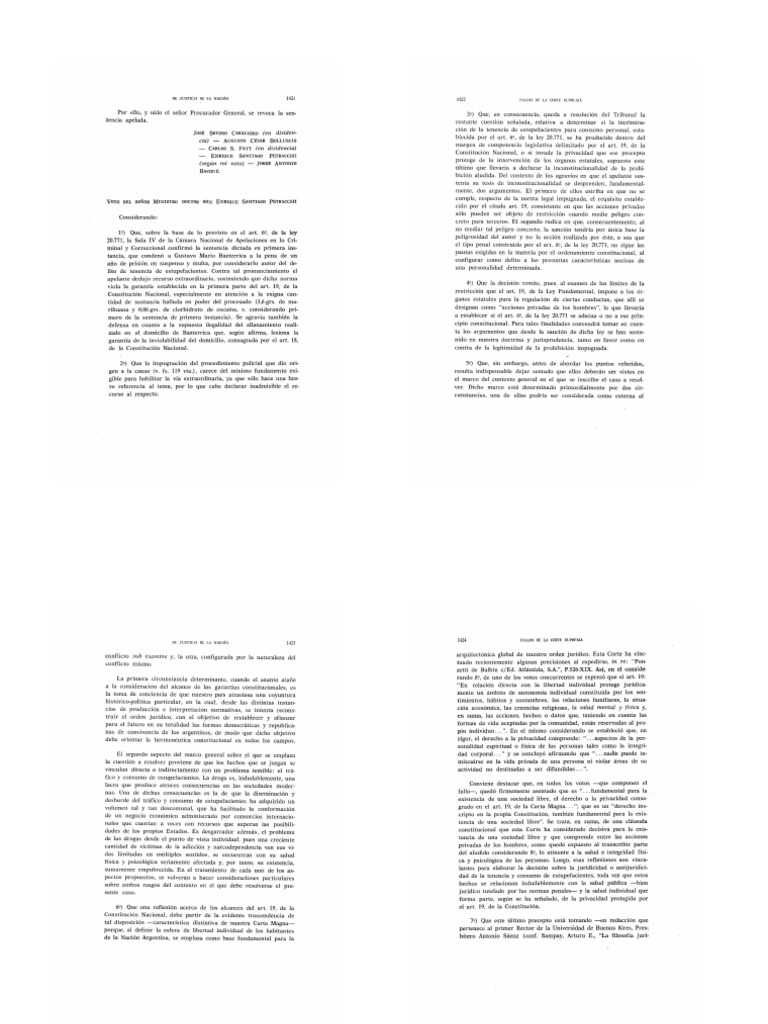 Fallo bazterrica | PDF