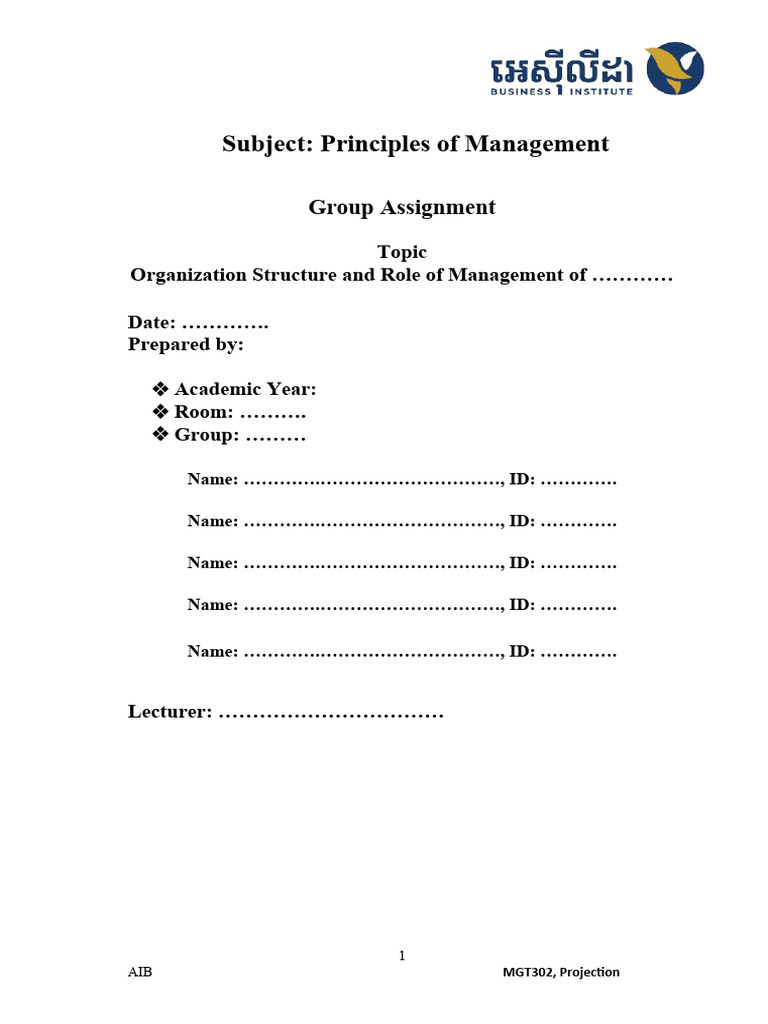 Group Assignment MGT 302 | PDF | Business