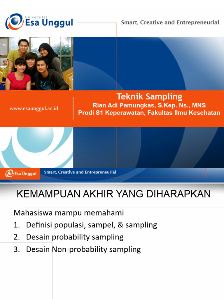 Pertemuan-8 Teknik Sampling | PDF