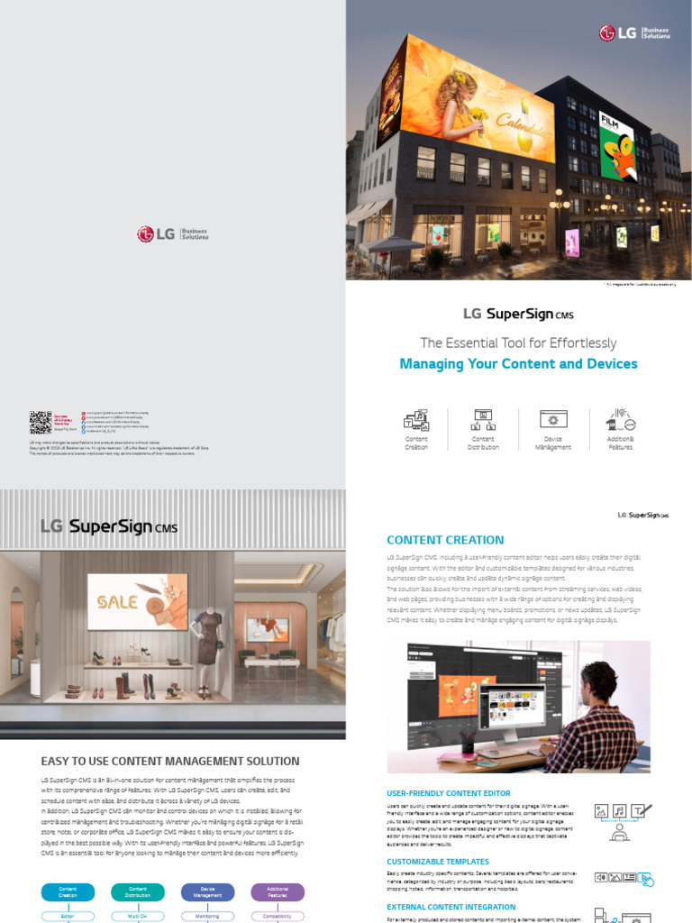 LG SuperSign CMS - Brochure (Low) - 230823 | PDF | World Wide Web | Internet & Web