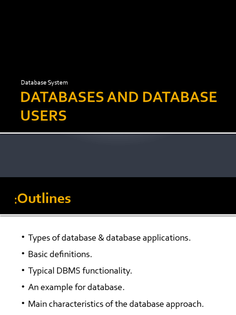 Databases and Database Users | PDF | Databases | Relational Model