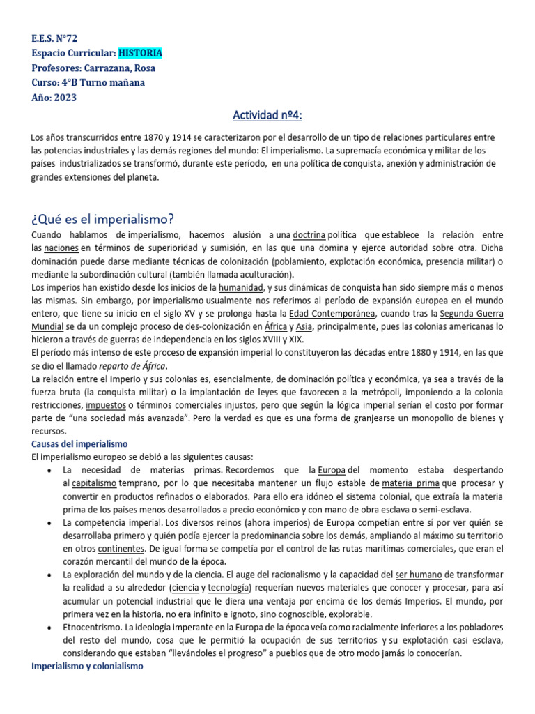 Brenda Robledo - Comparto 'Activ 3' Contigo | PDF | Imperialismo | Colonialismo