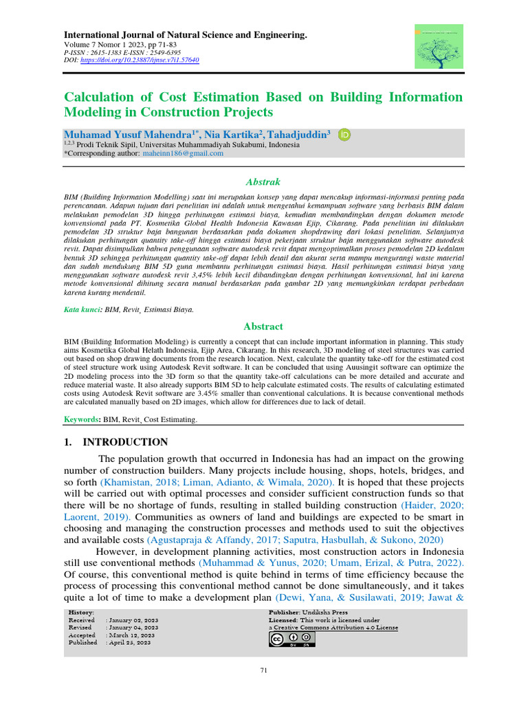 Calculation of Cost Estimation Based On Building I | PDF | 3 D Computer Graphics | Building ...