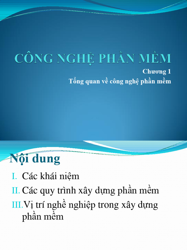 CNPM C1-Tong Quan | PDF
