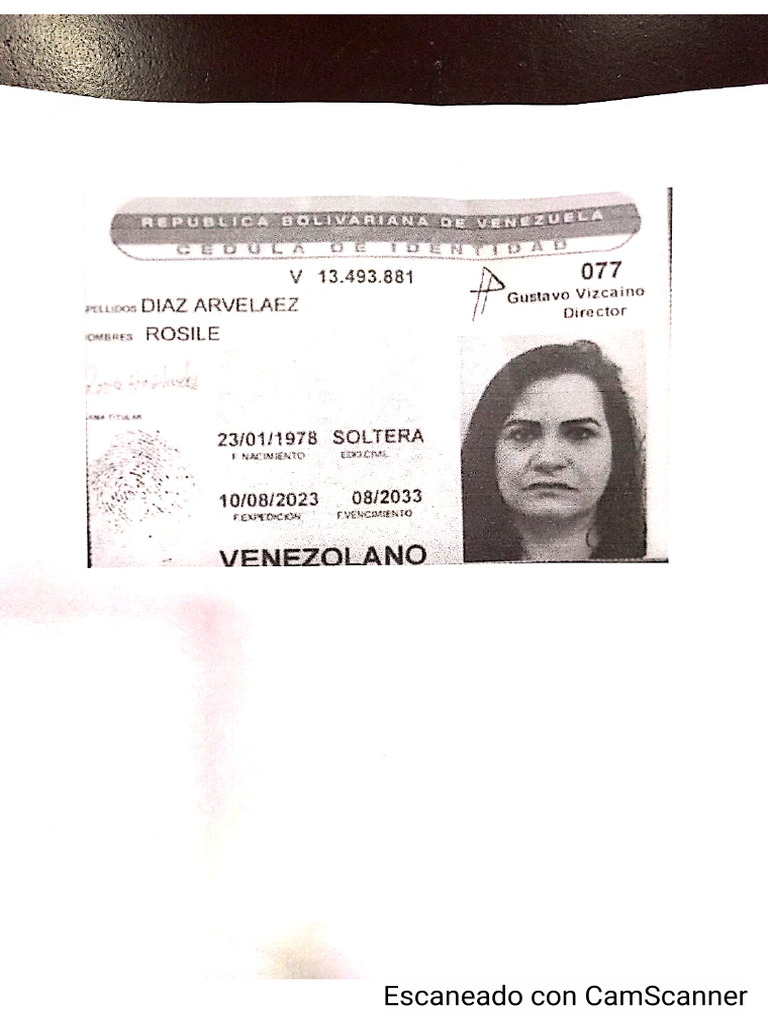 Cédula Rosile Diaz | PDF