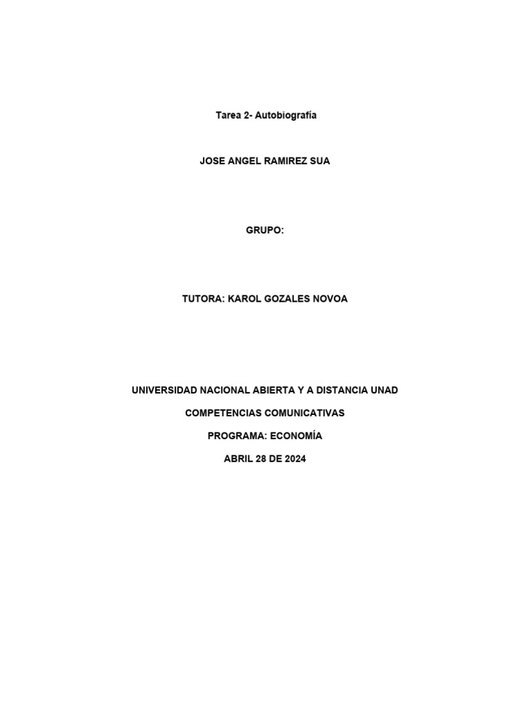 Autobiografia Jose Angel Ramirez Sua | PDF | Verbo