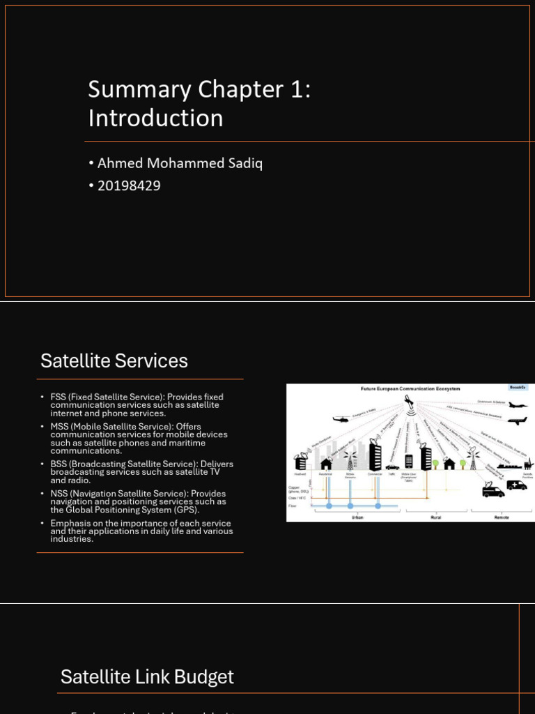 Summary Chapter 1 1 | Download Free PDF | Satellite | Communications ...