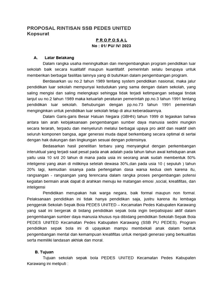 1-Contoh PROPOSAL PENDIRIAN SSB | PDF