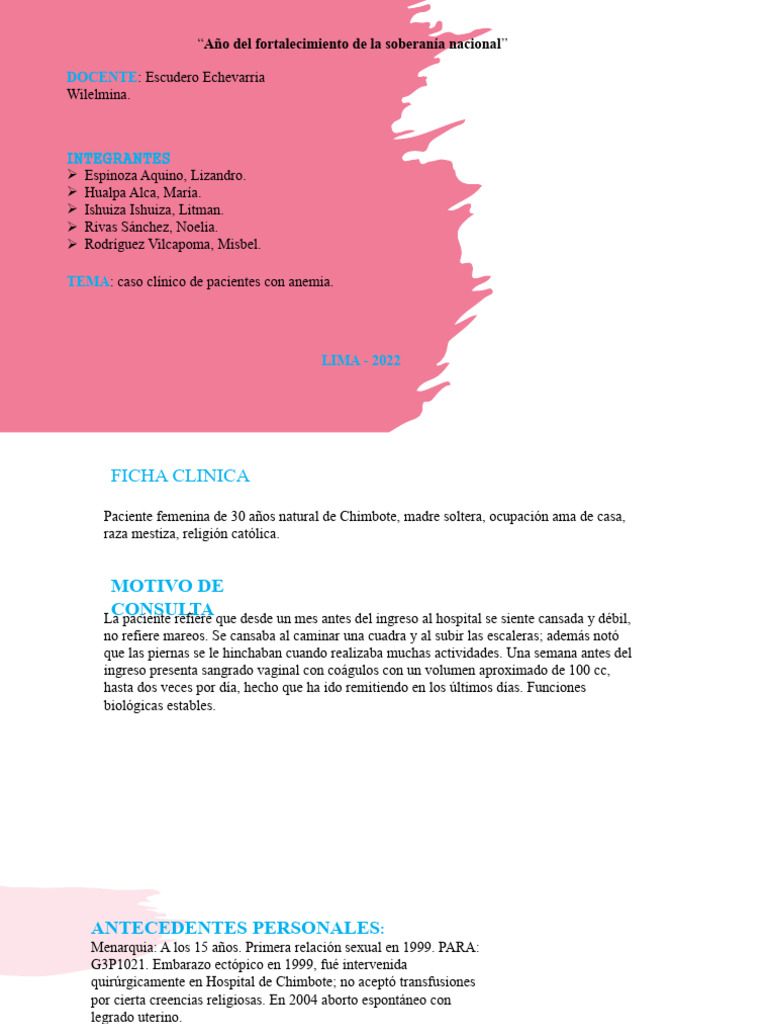 Caso Clinico Fisiopatologia | PDF | Enfermedades y trastornos ...