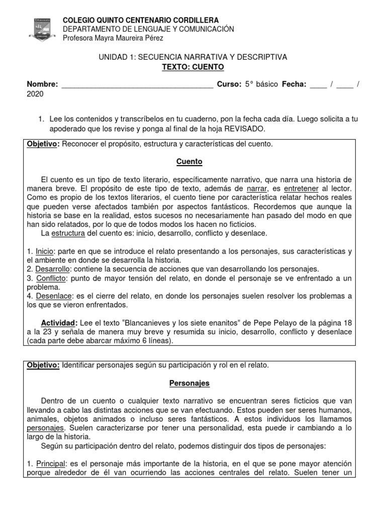 5 Basico Cuento | PDF | Cuentos | Narración